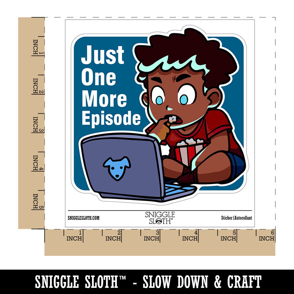 Water Bottle Sticker Set Just One More Episode Streaming Videos Shows ...