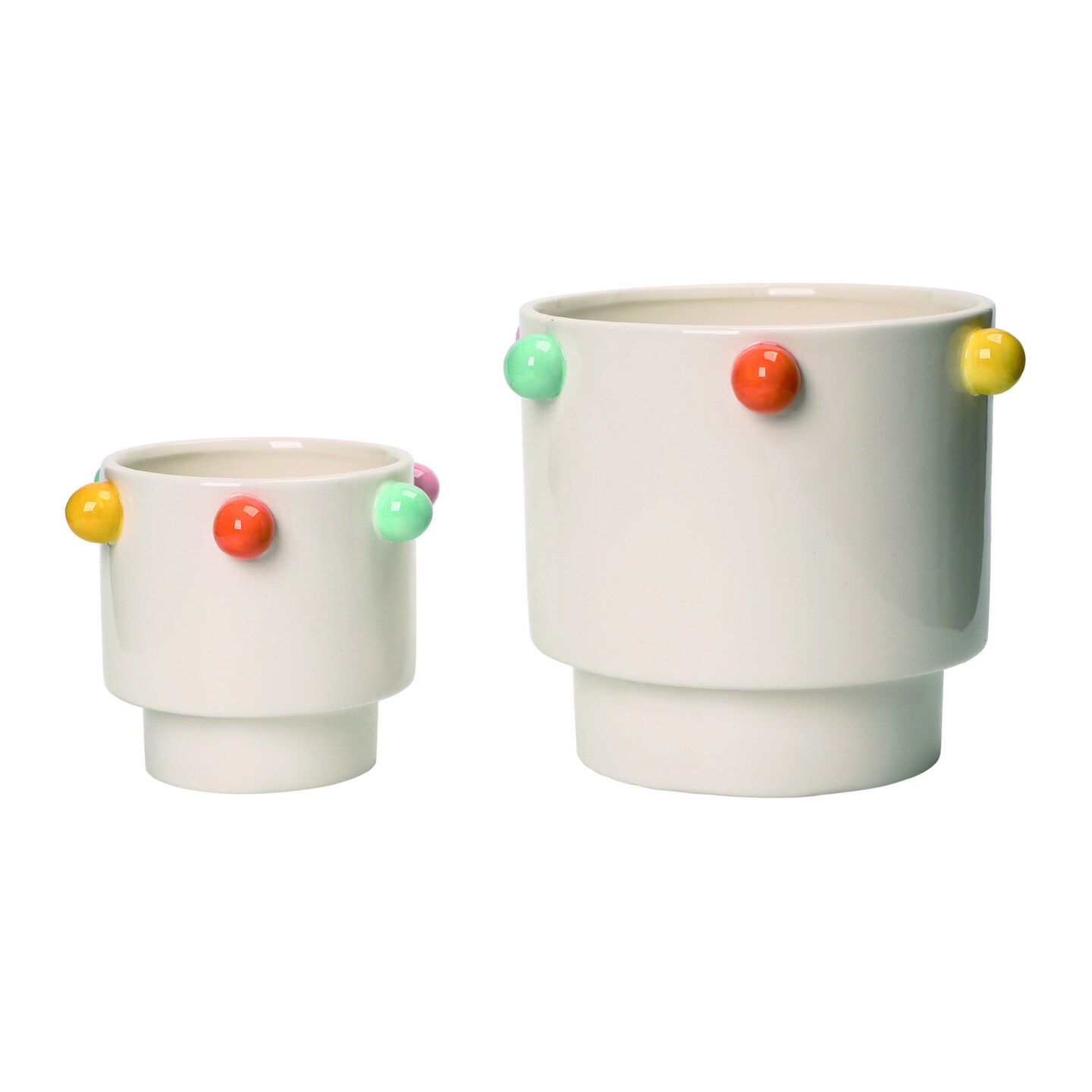 Transpac Ceramic 7.25" Spring Colorful Planter Set of 2 | Michaels