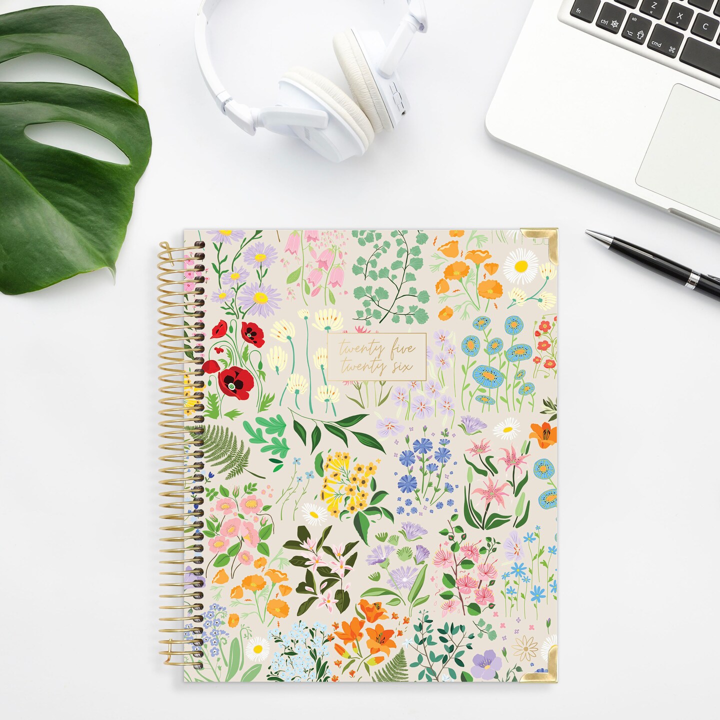 bloom daily planners 2025-26 Hard Cover Vision Planner, 7” x 9” Garden ...