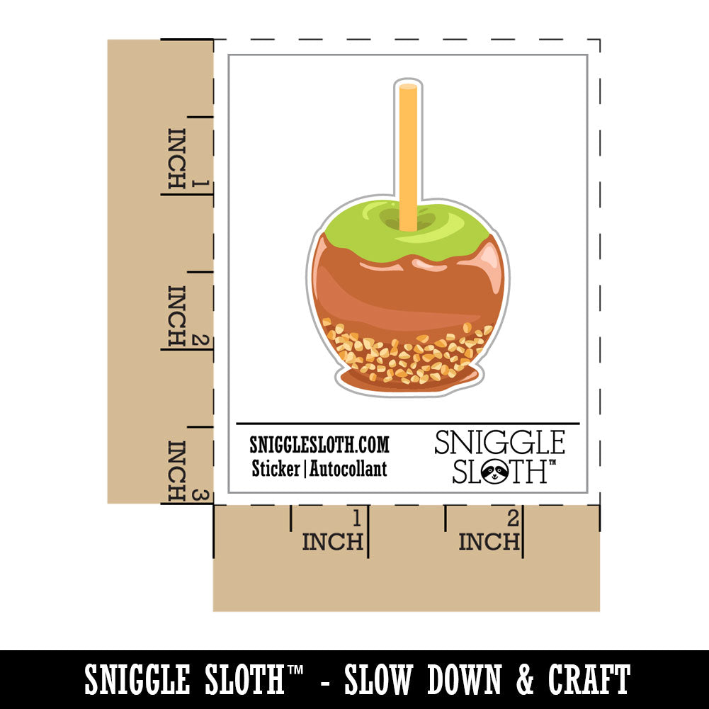 Water Bottle Sticker Set Caramel Apple Dessert Candy Food Peanuts Cute ...