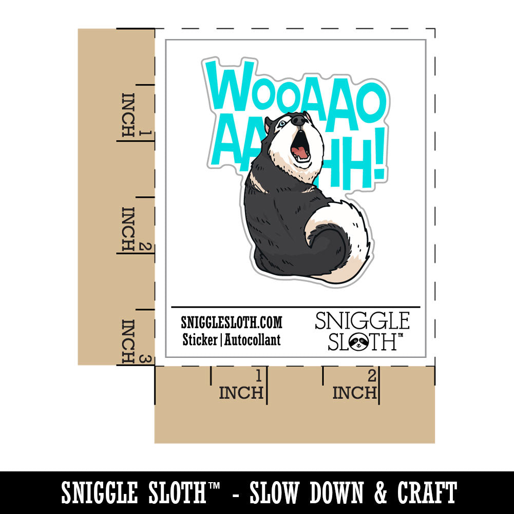 Water Bottle Sticker Set Dramatic Siberian Husky Dog Screaming Howling ...