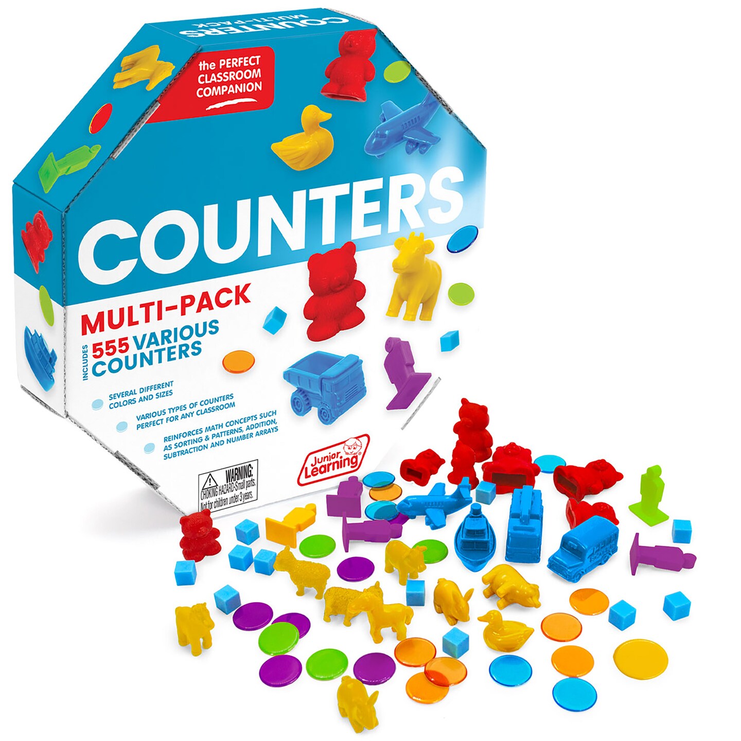 Junior Learning: Counters Multi-Pack - 555 Various Pieces - Multiple ...
