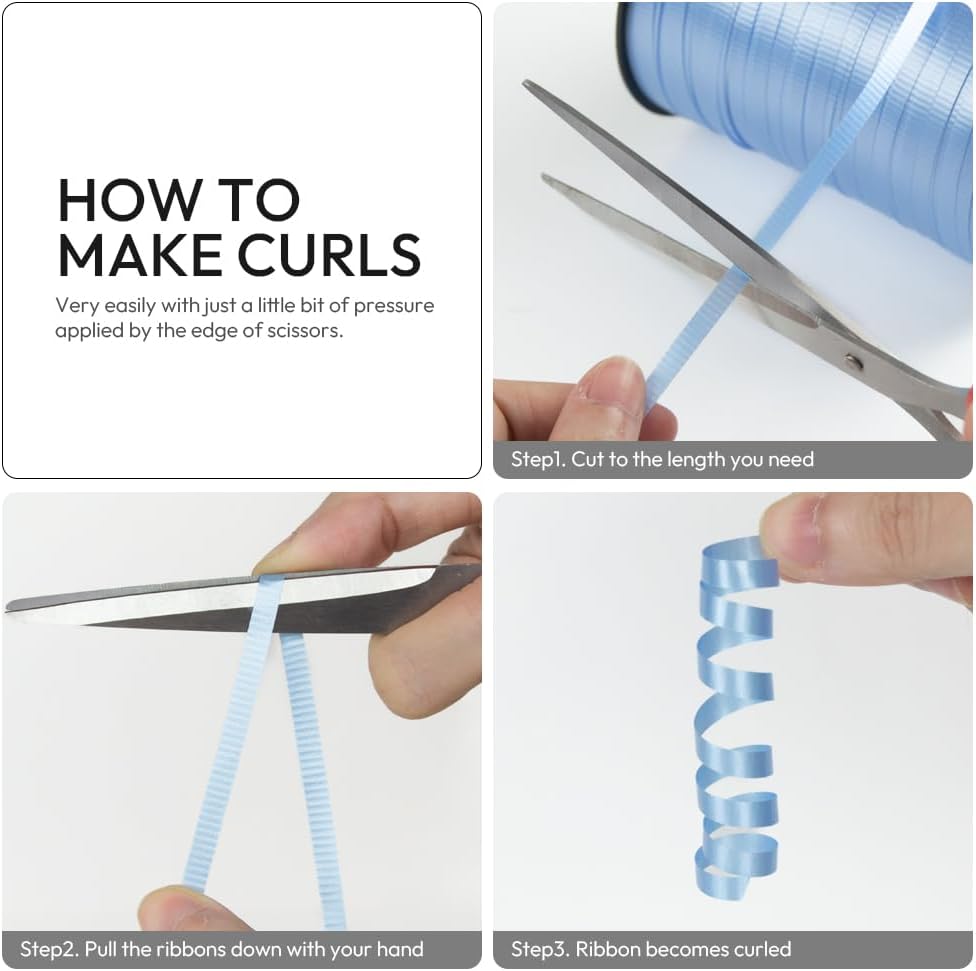 500 Yards Red Crimped Curling Ribbon – 1/5" for Gift Wrapping, Balloons ...