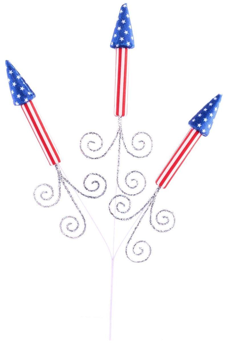 26" Patriotic Lit Firecracker Spray | Michaels