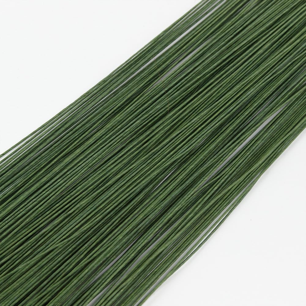 Stem Wire, Floral Wire, 14 Inch 26 Gauge Wire, 200 Pcs/Pack, Dark Green ...