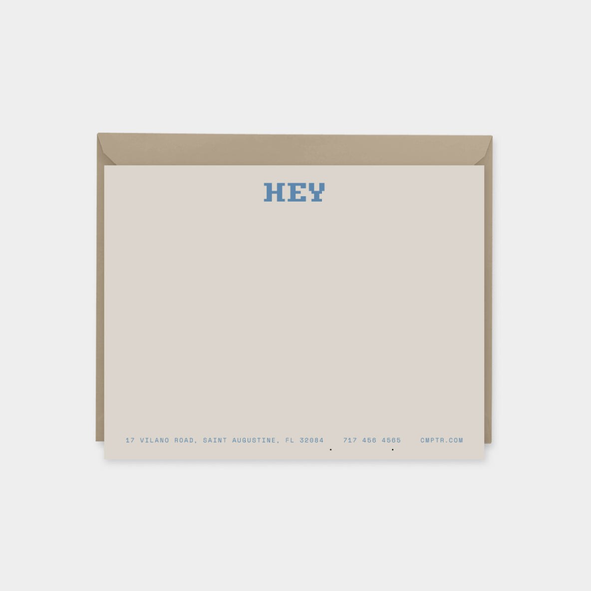 "HEY" Computer Monogram Note Card II | Michaels
