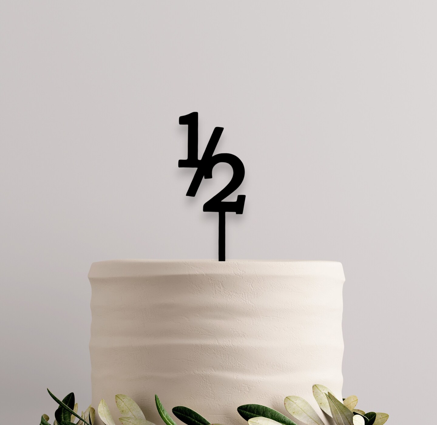 Acrylic Half Birthday Cake Topper - 6 Month Cake Topper | MakerPlace by ...