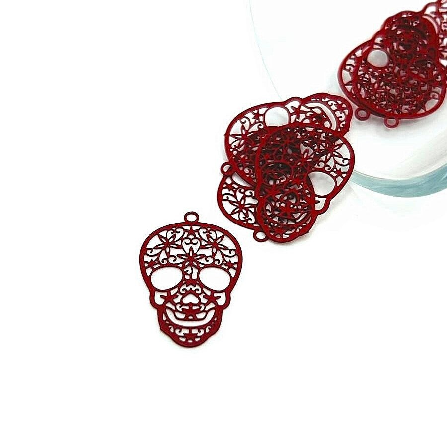 1, 4, 20 or 50 Pieces: Red Sugar Skull Day of the Dead Dia De Los ...