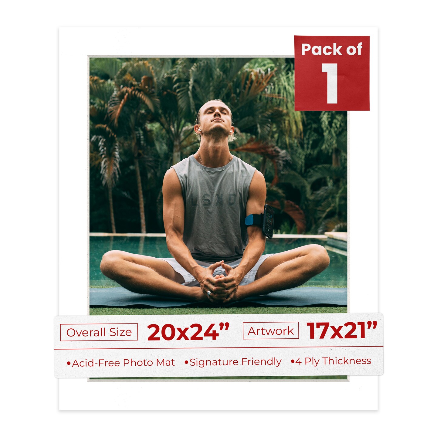 Golf Ball Texture Mat Board for 20x24 Frames - Fits 17x21 Photos, Color ...