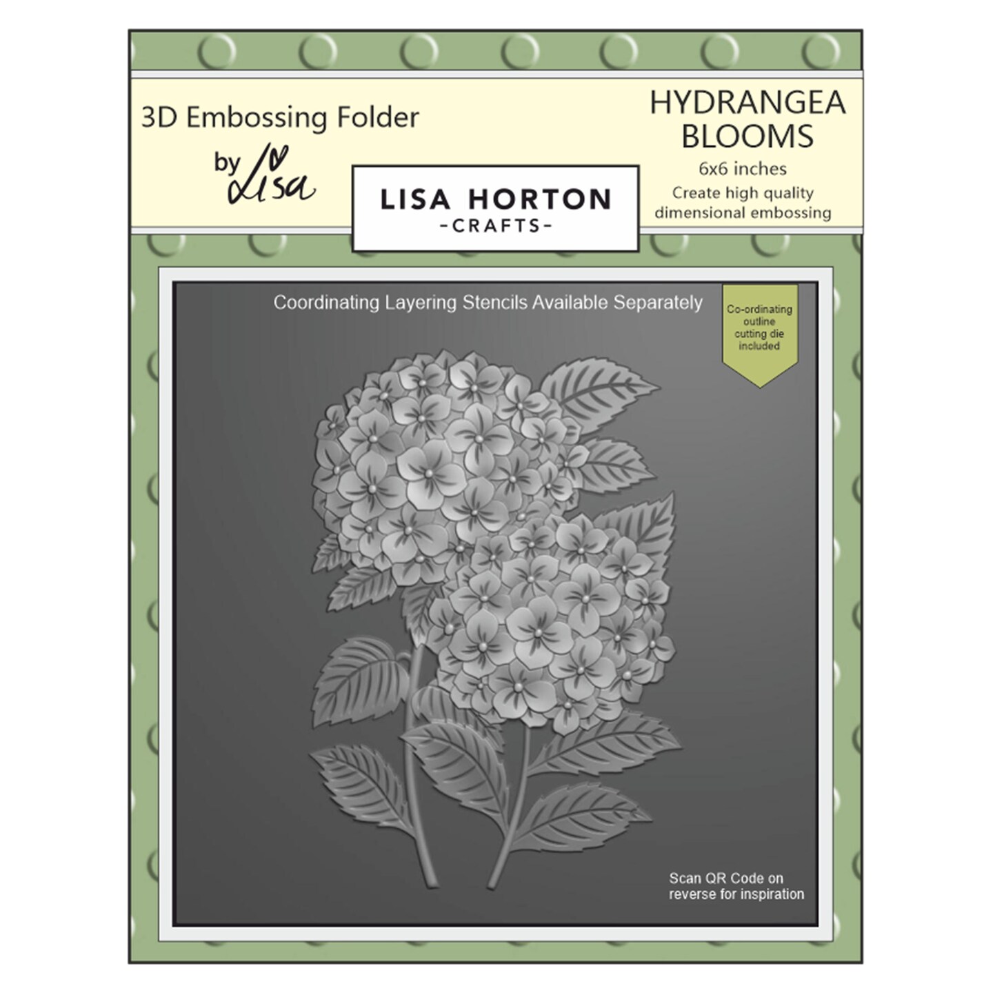 Lisa Horton Crafts Embossing Folder-Hydrangea Blooms | Michaels