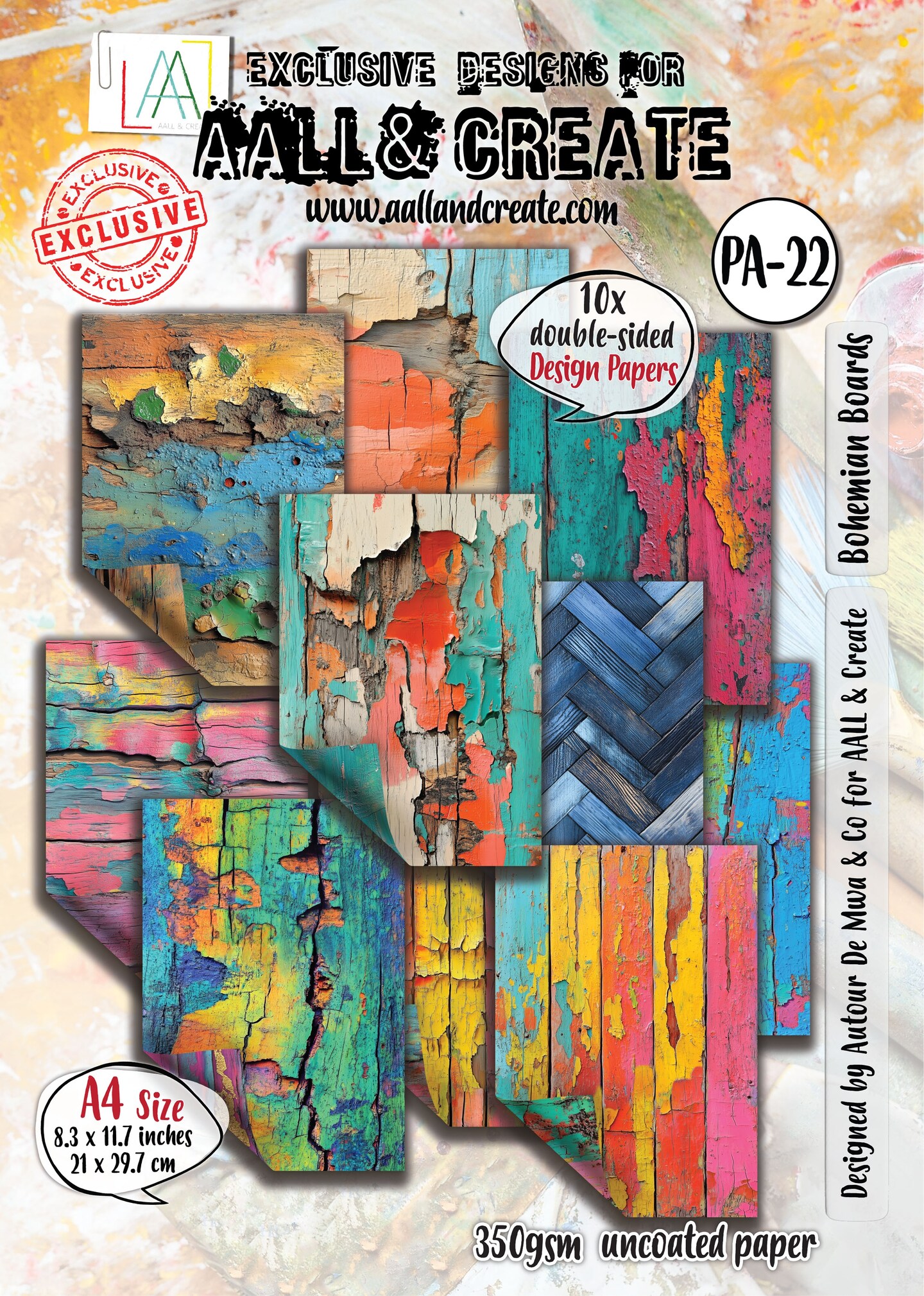 AALL And Create Design Double-Sided Cardstock A4 10/Pkg-Bohemian Boards ...