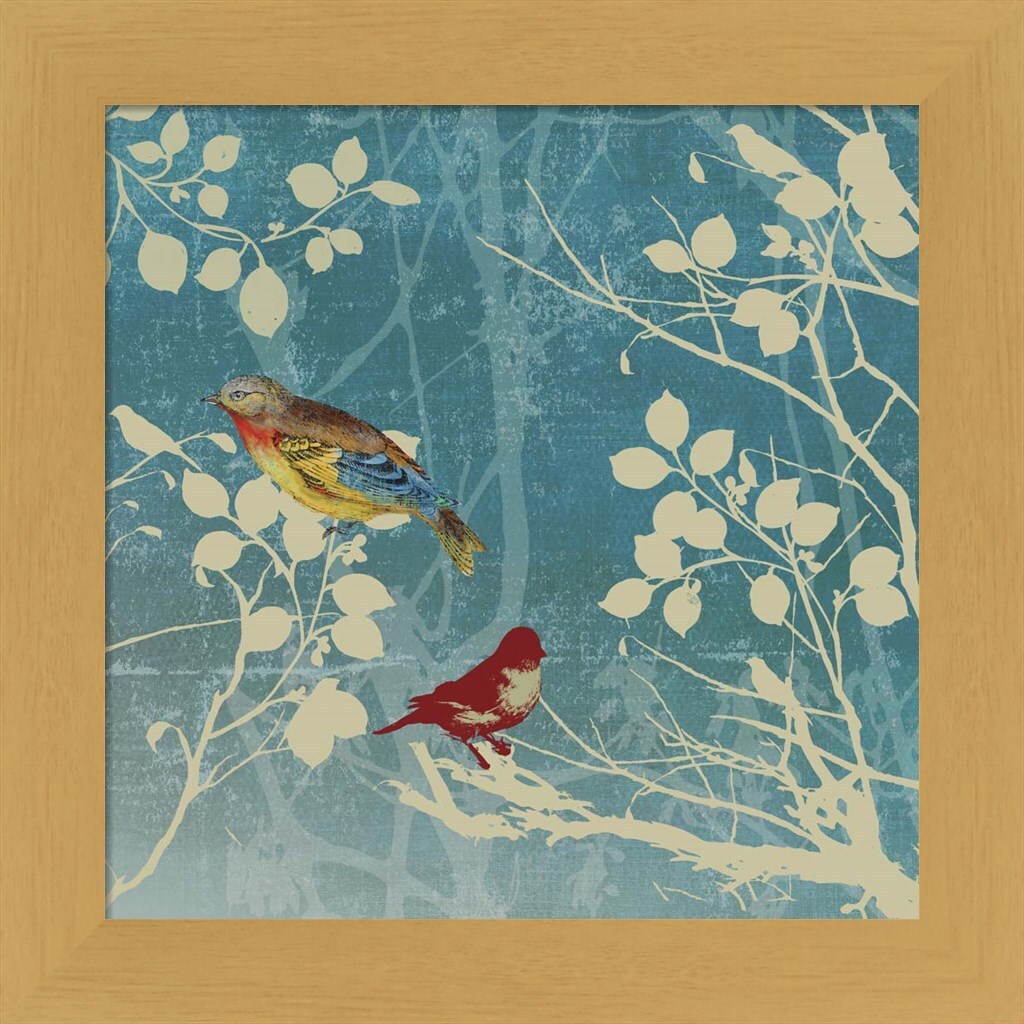 Blue Bird II by Posters International Studio 13" x 13" Framed Wall Art ...