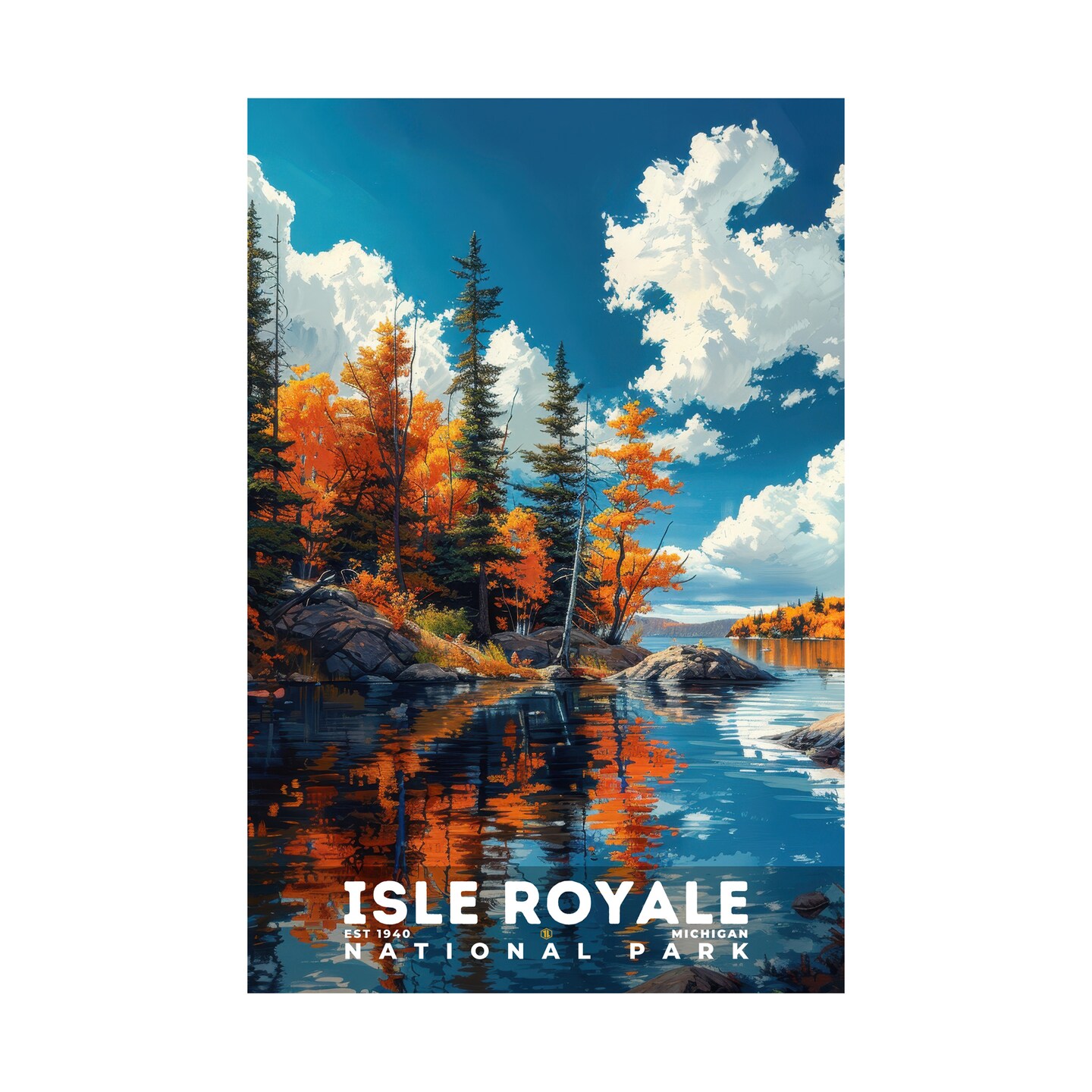 Isle Royale National Park Poster, Travel Art, Office Poster, Home Decor ...