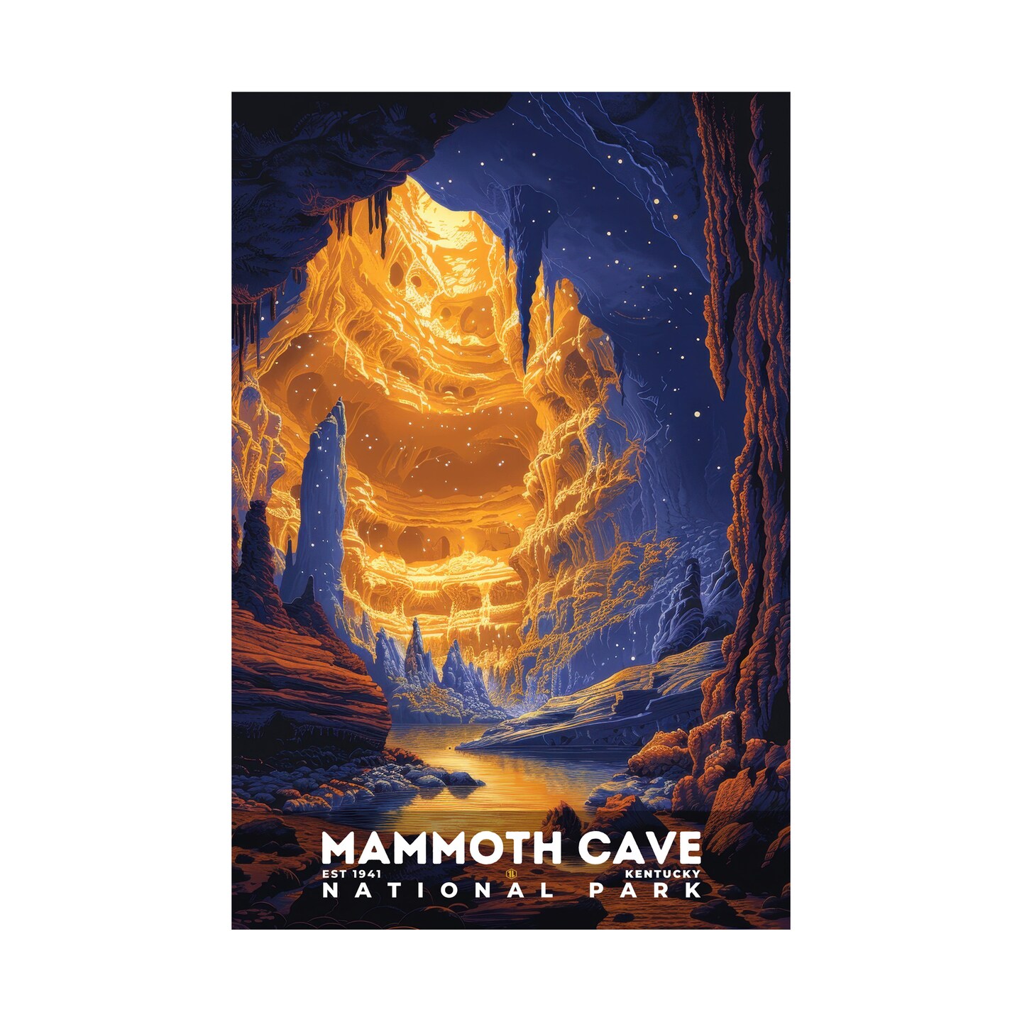 Mammoth Cave National Park Poster, Travel Art, Office Poster, Home ...