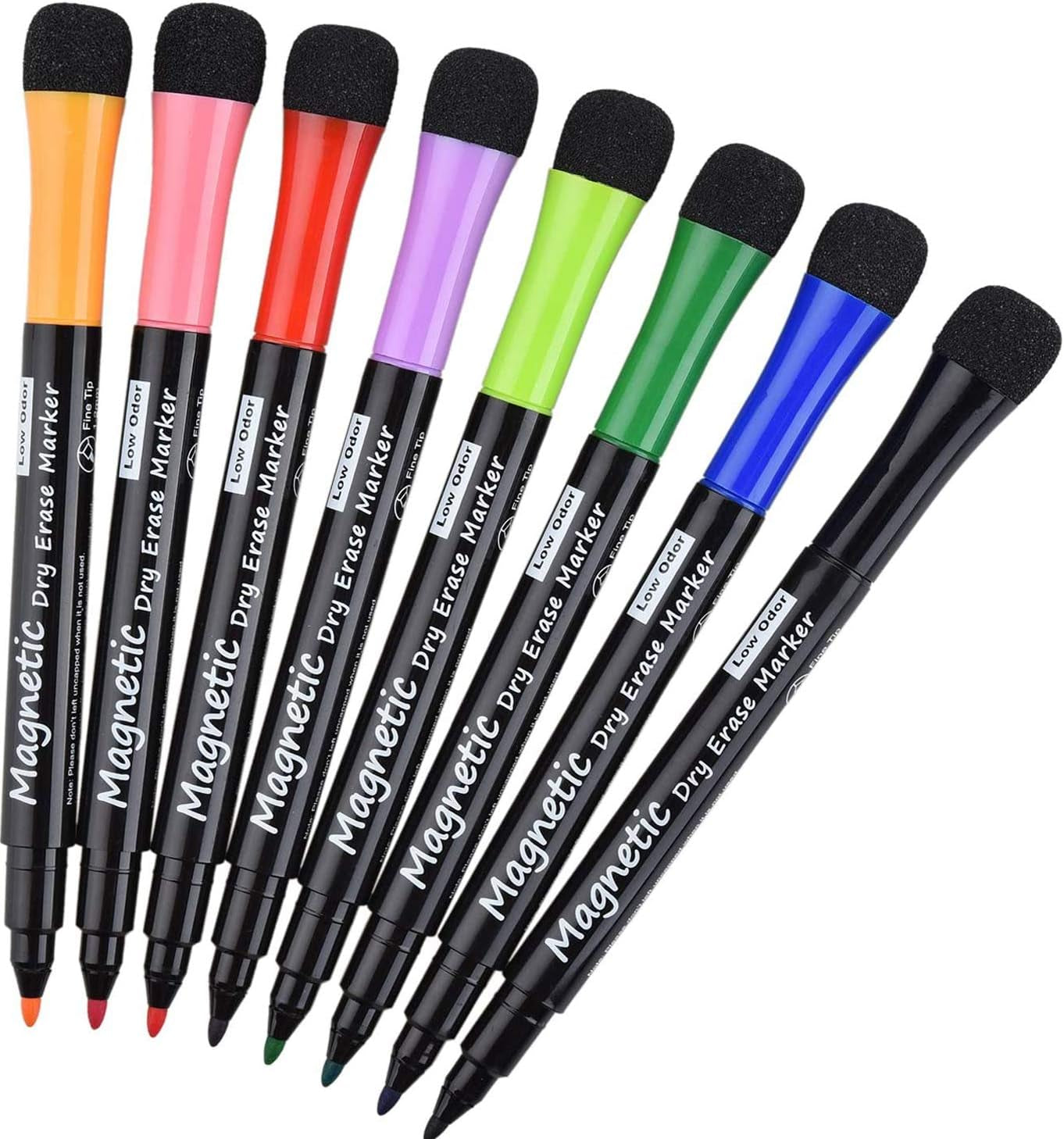 Magnetic Dry Erase Markers, (8 Pk) Dealkits Low Odor White Board ...