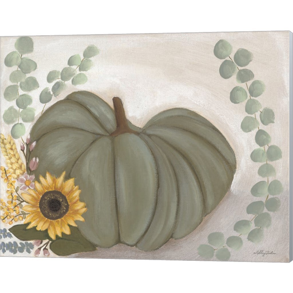 Green Pumpkin by Ashley Justice 20" x 16" Canvas Wall Art | Michaels