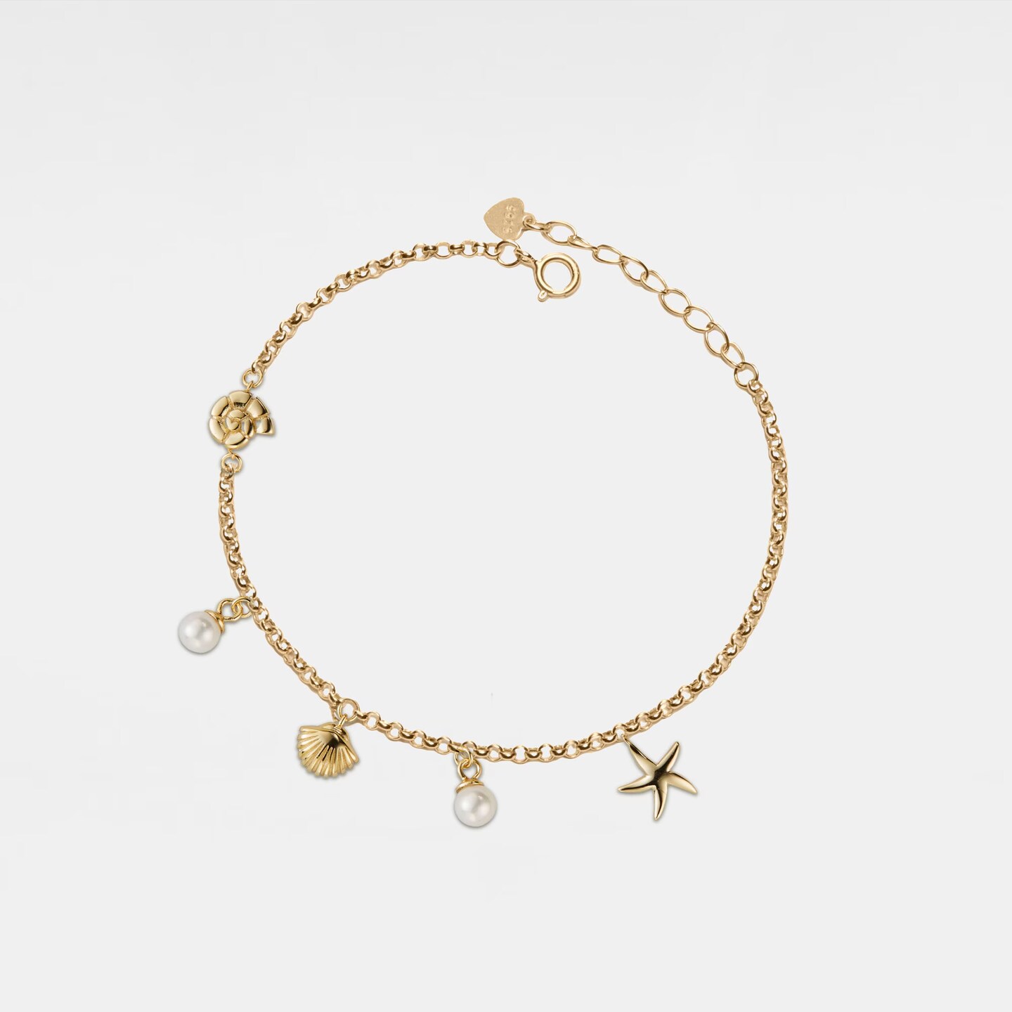 PERIMADE Seashell Starfish Charm Bracelet • Shell Pearl Friendship ...