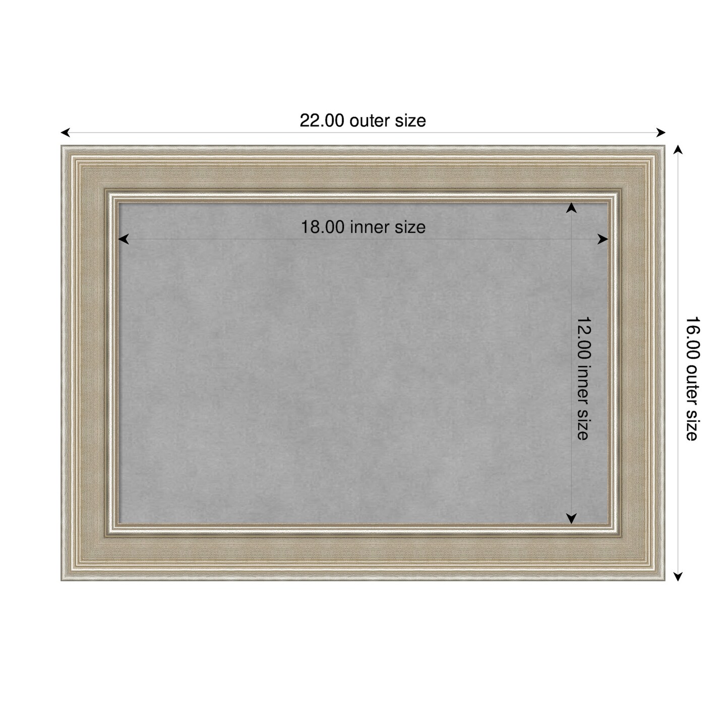 Mezzo Silver Wood Framed Magnetic Board | Michaels