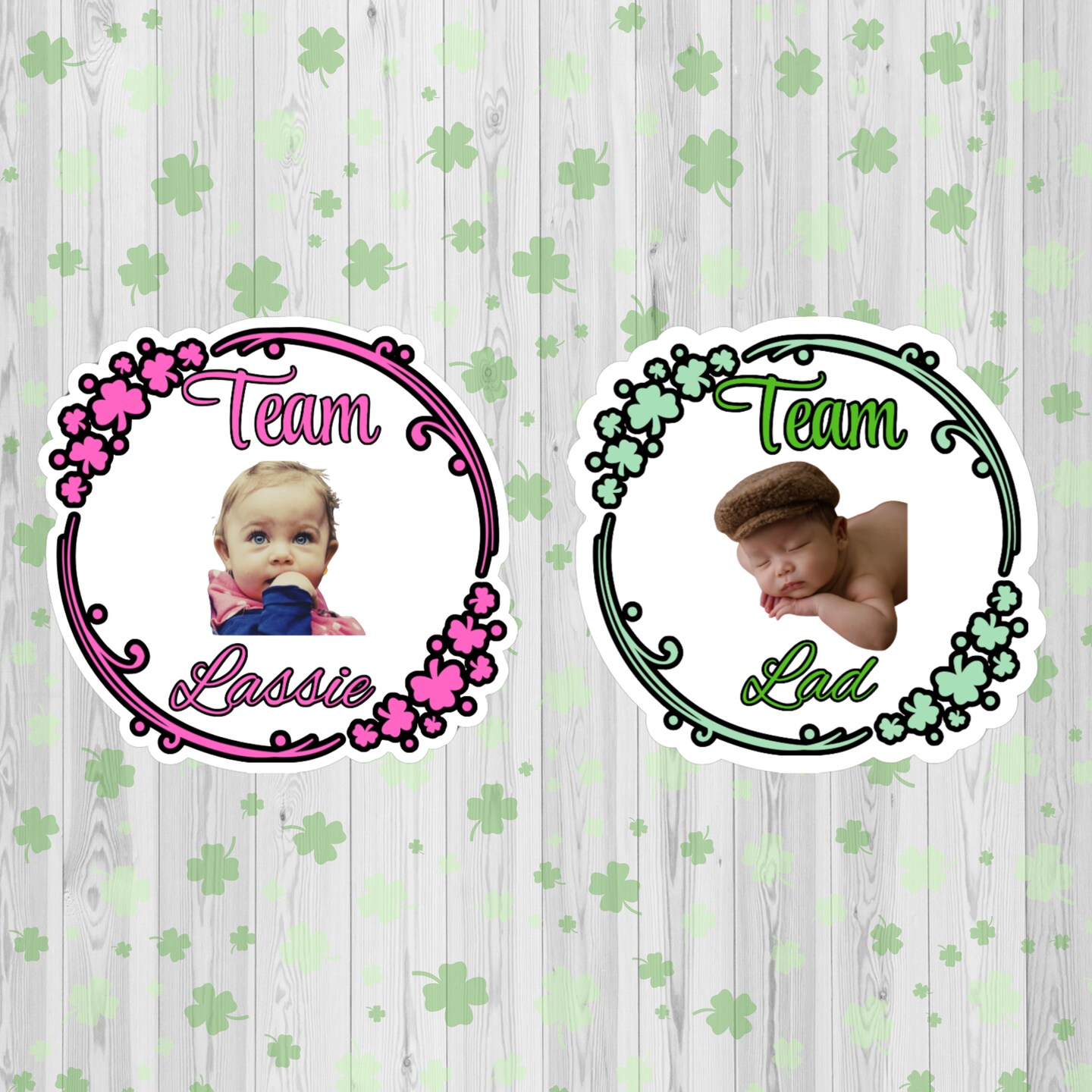 St Patrick's Day Team Boy Team Girl Stickers,Gender Reveal Sticker ...