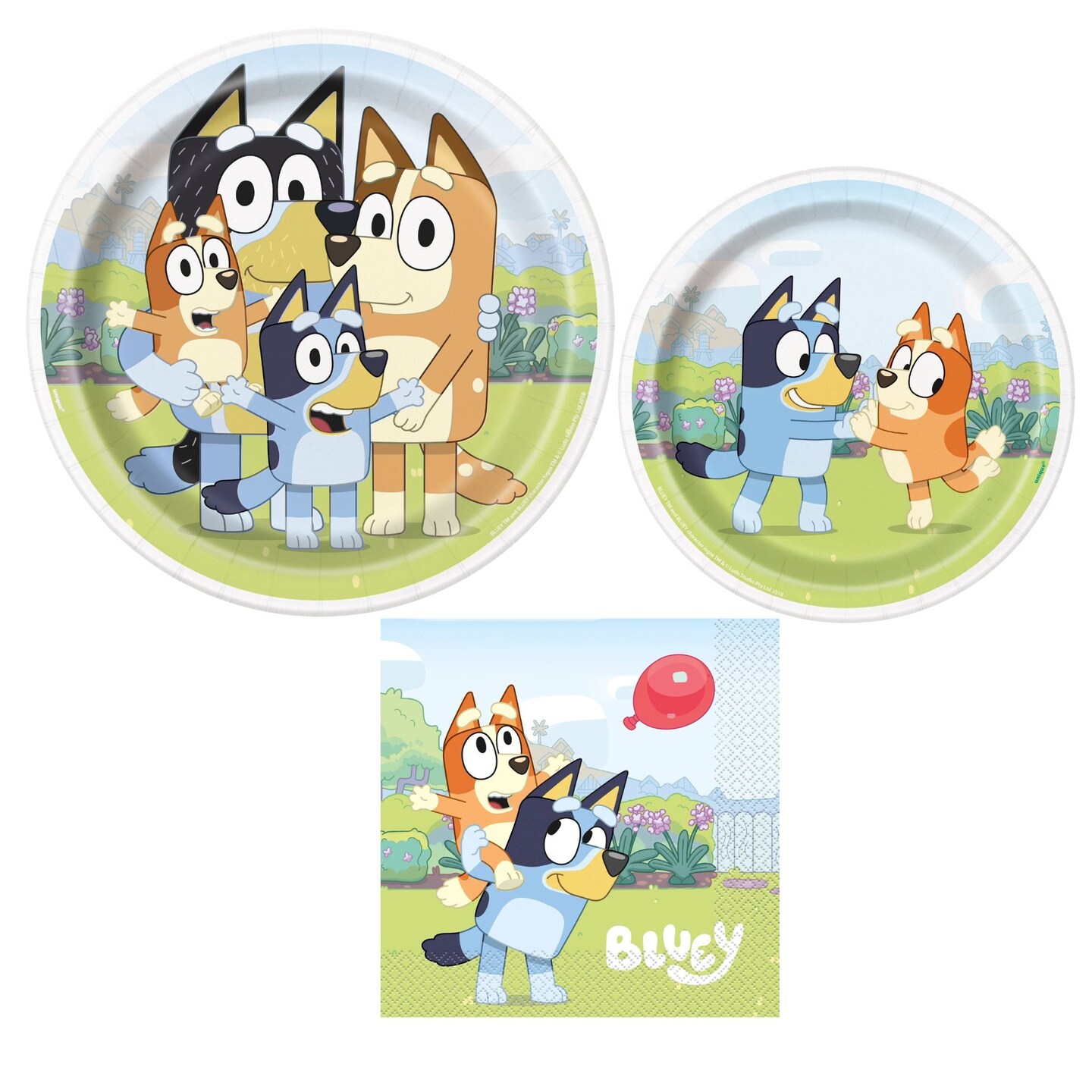 Bluey Birthday Party Supplies Bundle with Bluey Dinner Plates, Bluey ...