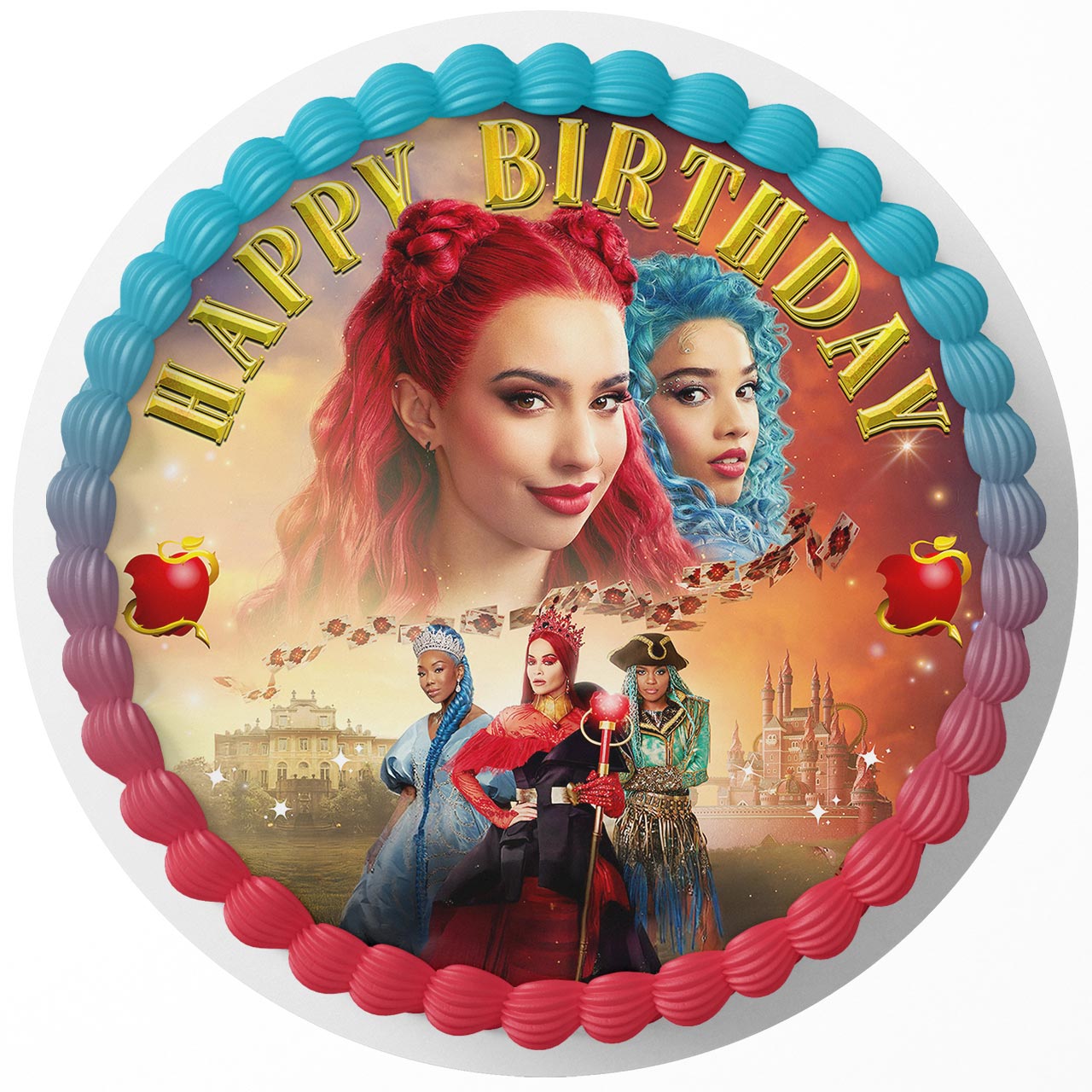 Descendants The Rise Of Red Edible Cake Image Topper Birthday Cake ...