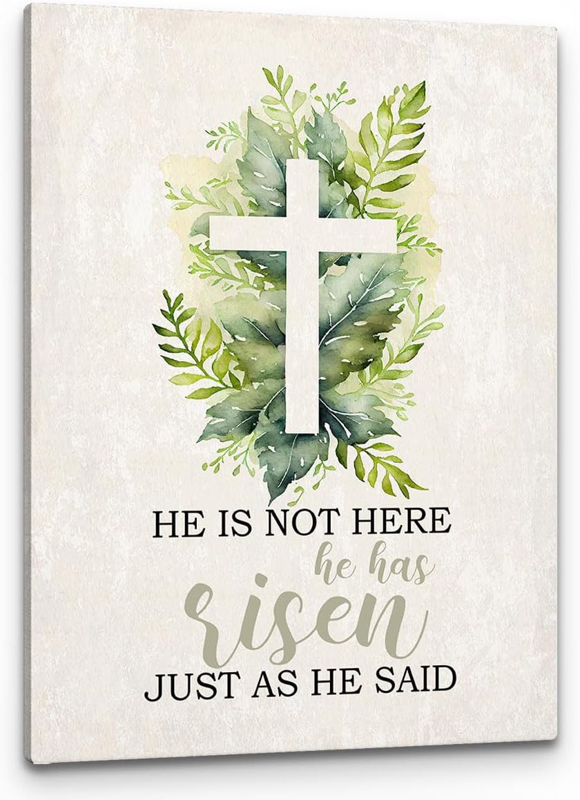He Is Not Here He Has Risen Wall Art, He Is Risen Sign, He Is Risen ...
