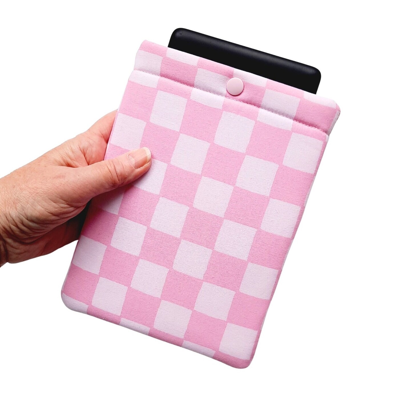 Pink Checkered Kindle sleeve for Paperwhite, Colorsoft, Basic ...