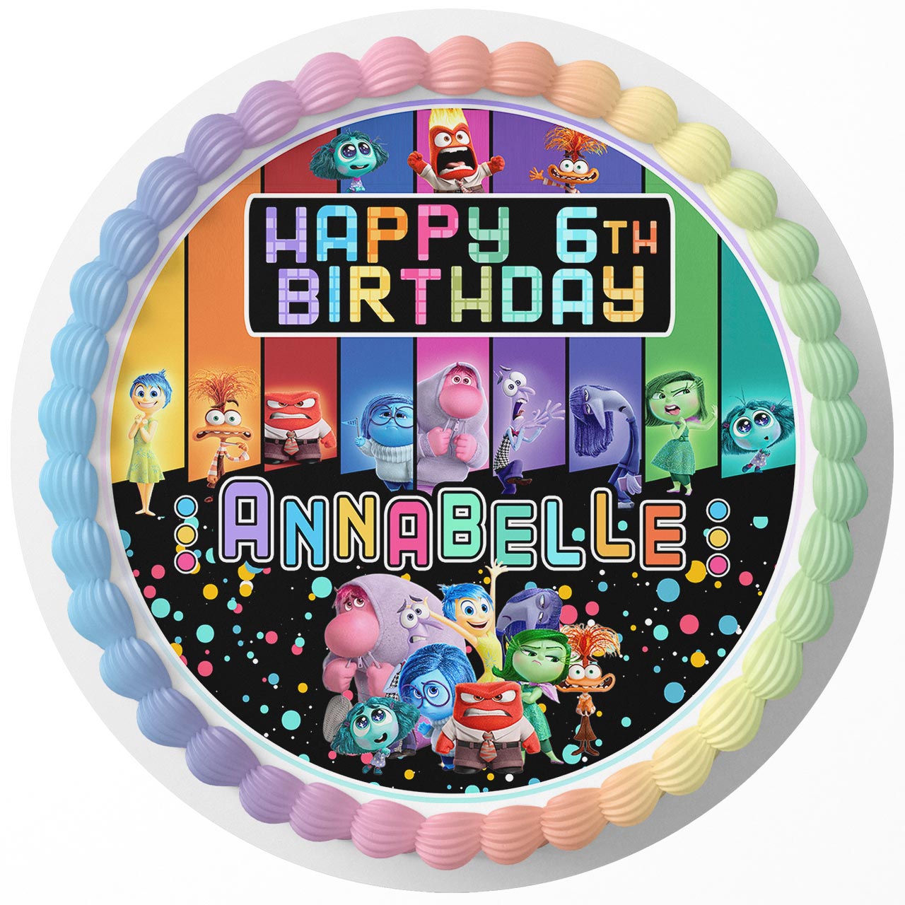 Inside Out 2 2024 Edible Cake Image Image Topper Birthday Cake Sheet ...