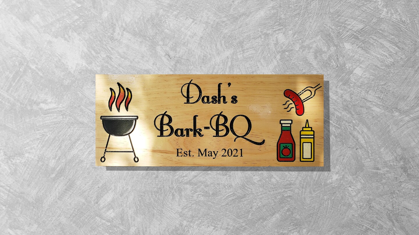 Custom Backyard BBQ Sign, Grill Sign, Outdoor Grill Sign, Backyard BBQ ...