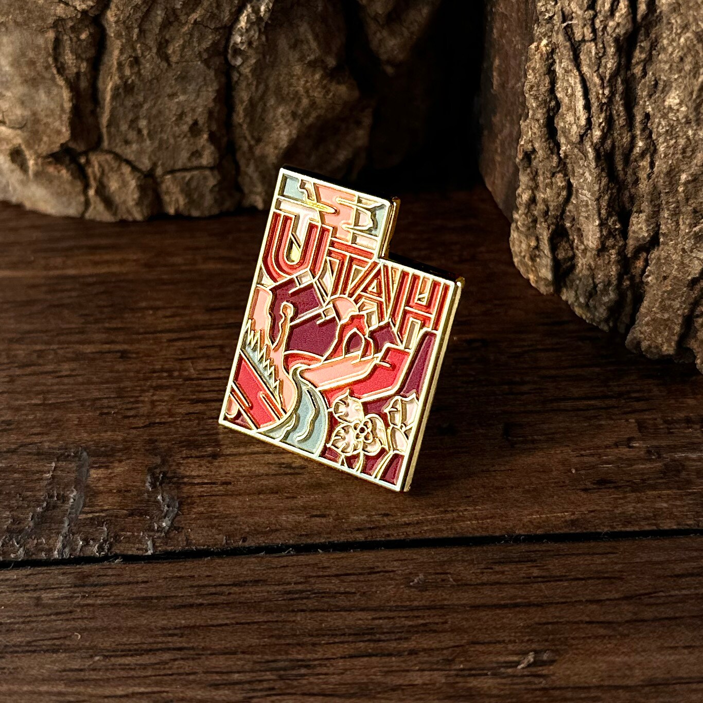 State of Utah Enamel Lapel Pin, Collectible US State Collection UT Pin ...