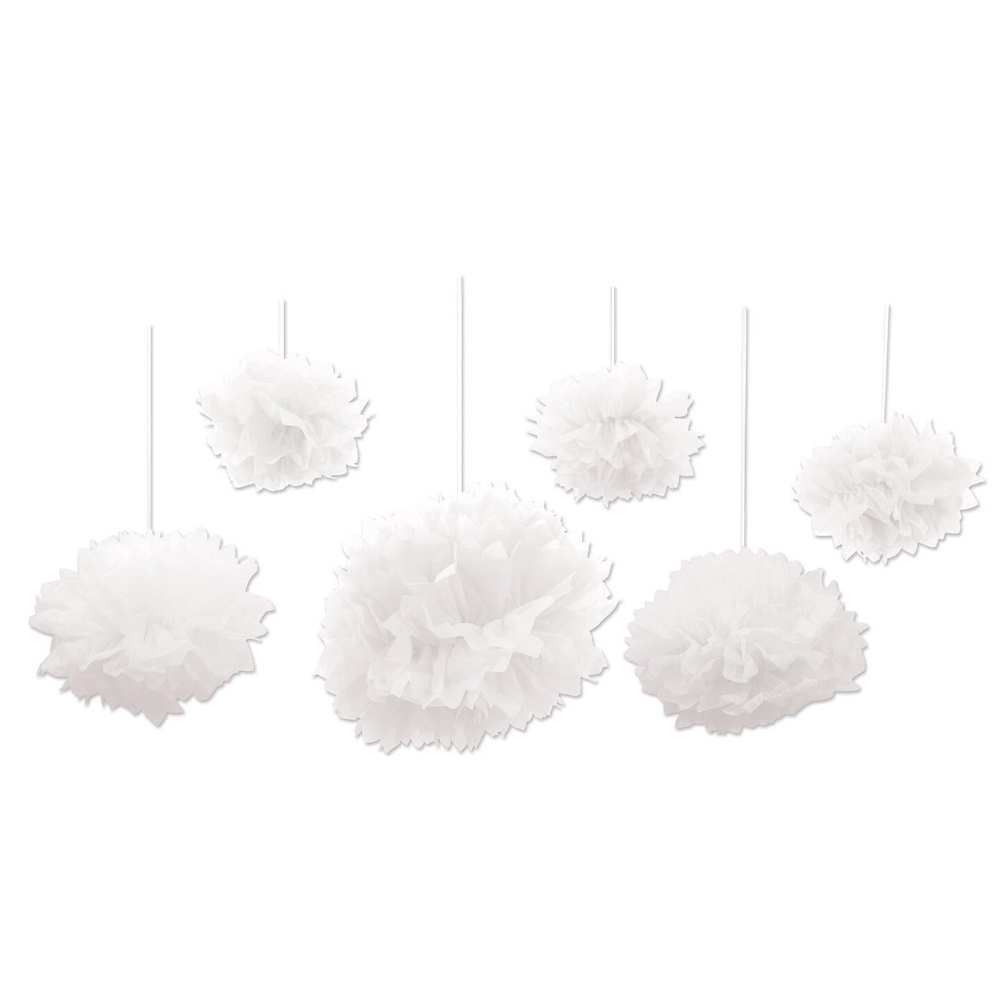 36 Pack Beistle Tissue Fluff Balls - white | Michaels