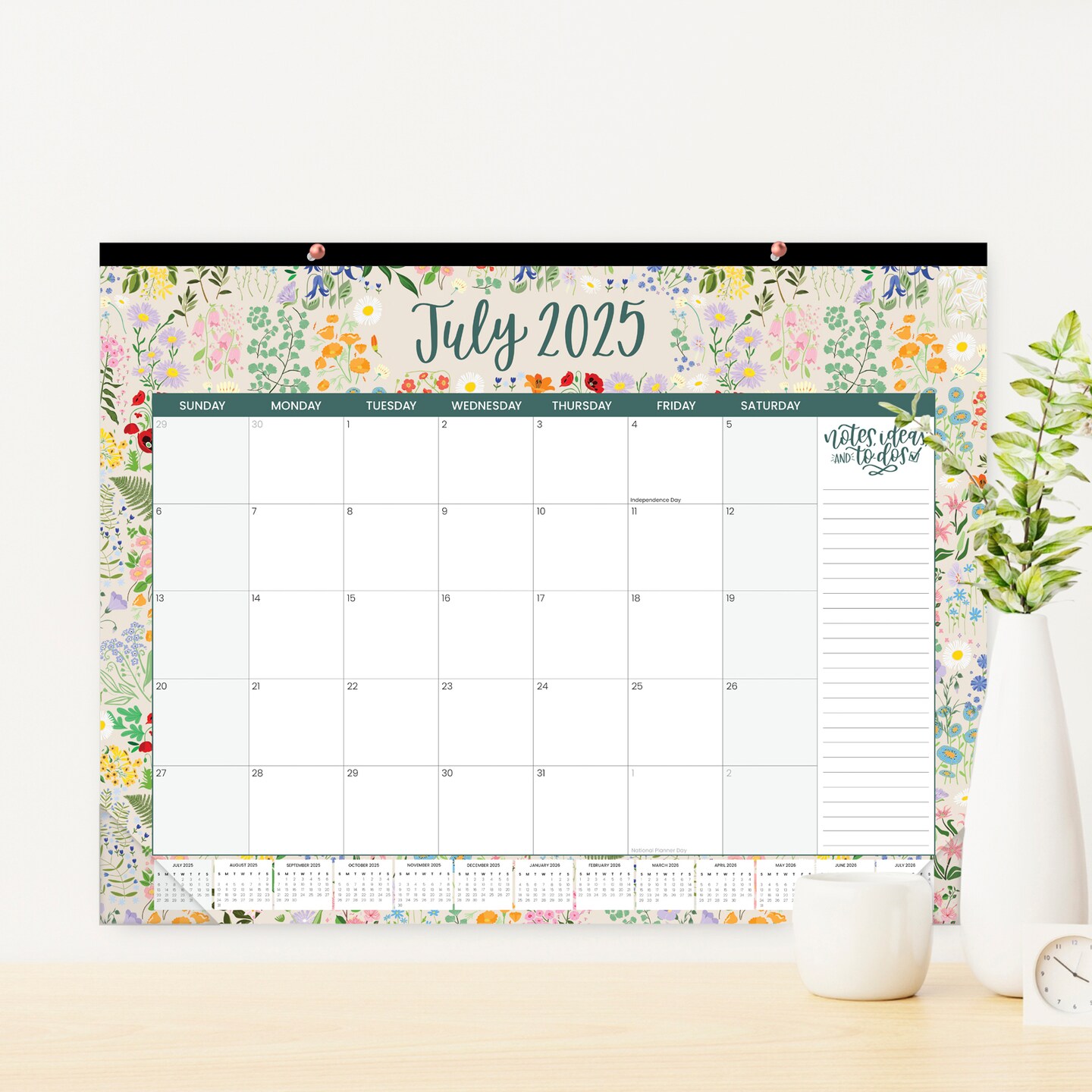 bloom daily planners 2025-26 Desk and Wall Calendar, 16" x 21 ...