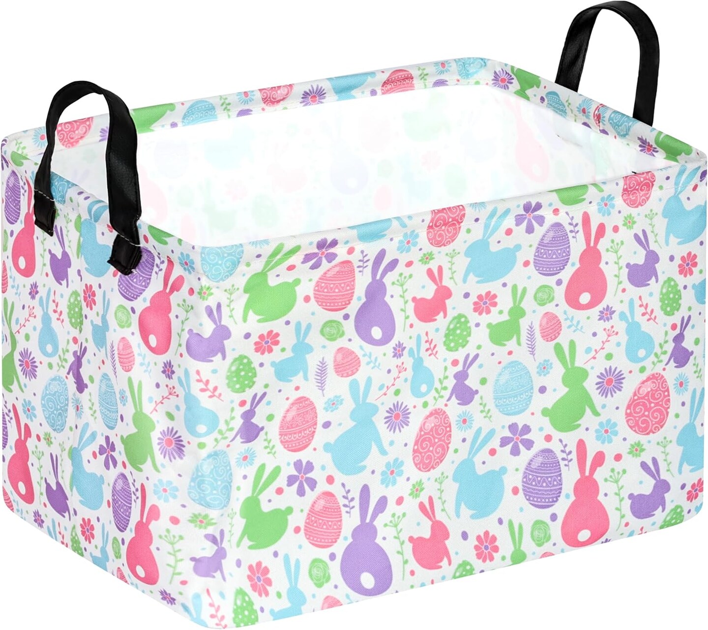Easter Storage Basket Eggs Bunny Flower Cube Kids Waterproof Storage ...