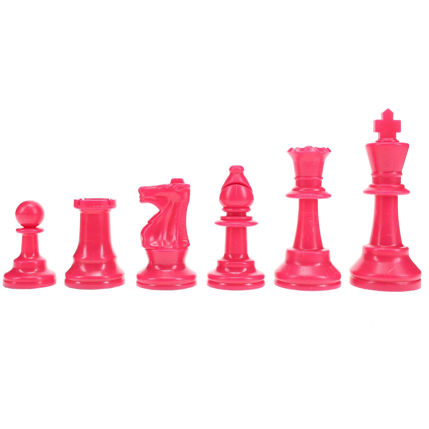 WE Games Color Bright Plastic Staunton Tournament Chess Pieces with 3. ...