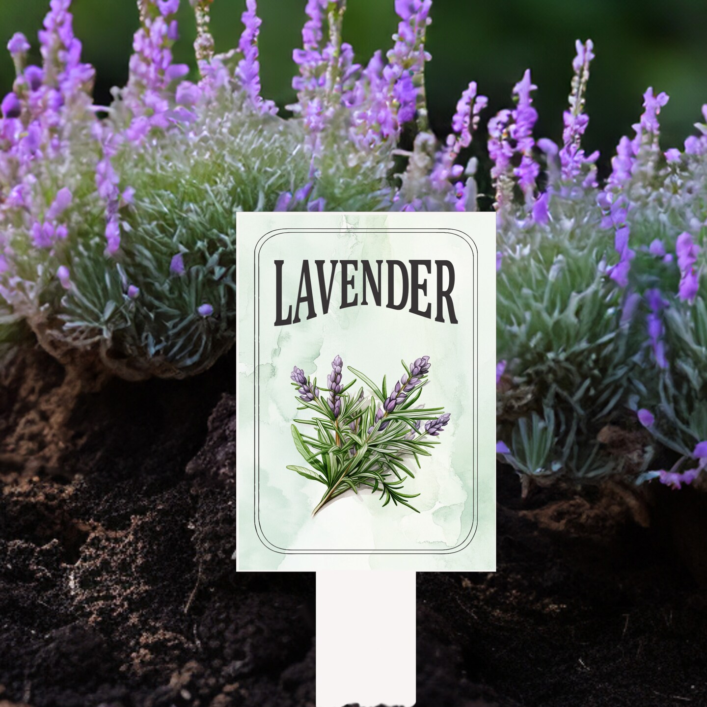 Plant Marker for Herb Gardens, PVC Herb Box Plant Stake Identifier ...