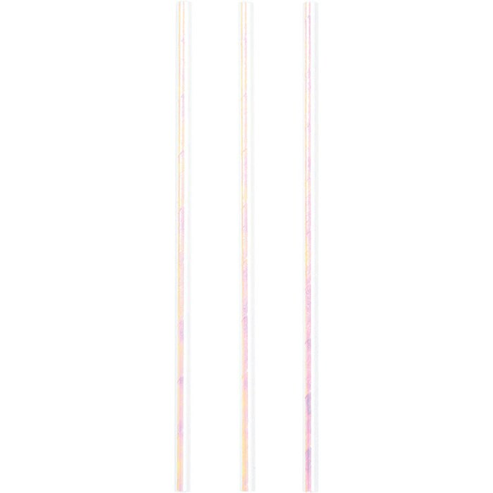 144 pc Bulk Iridescent Party Paper Straws | Michaels