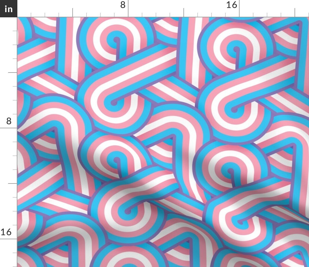 Lgbtqia Pride Queer Trans Lgbt Month Parade Stripe Pink Blue Geometric ...