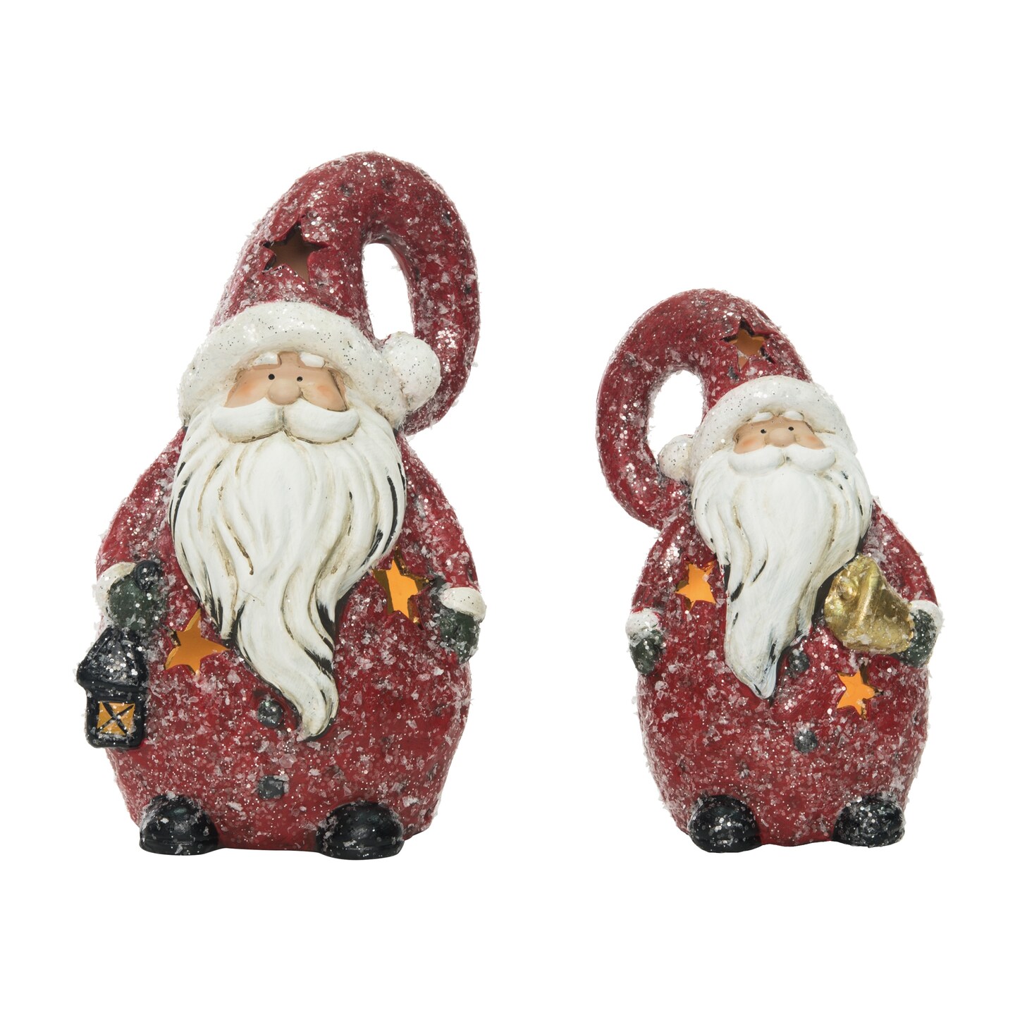 Terracotta Light Up Cottage Santa Set of 2 Christmas Decor | Michaels