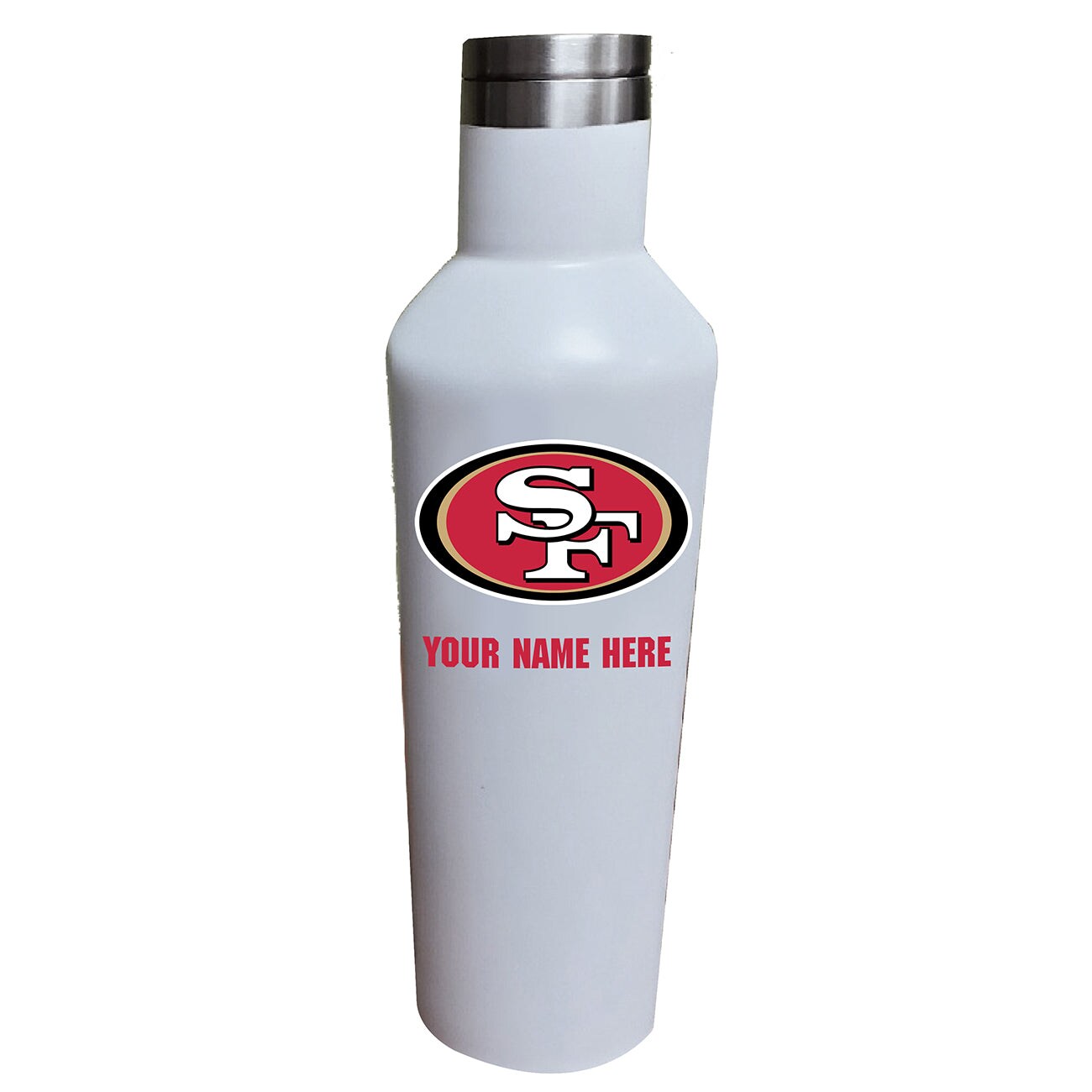 17oz Personalized White Infinity Bottle | San Francisco 49ers | Michaels