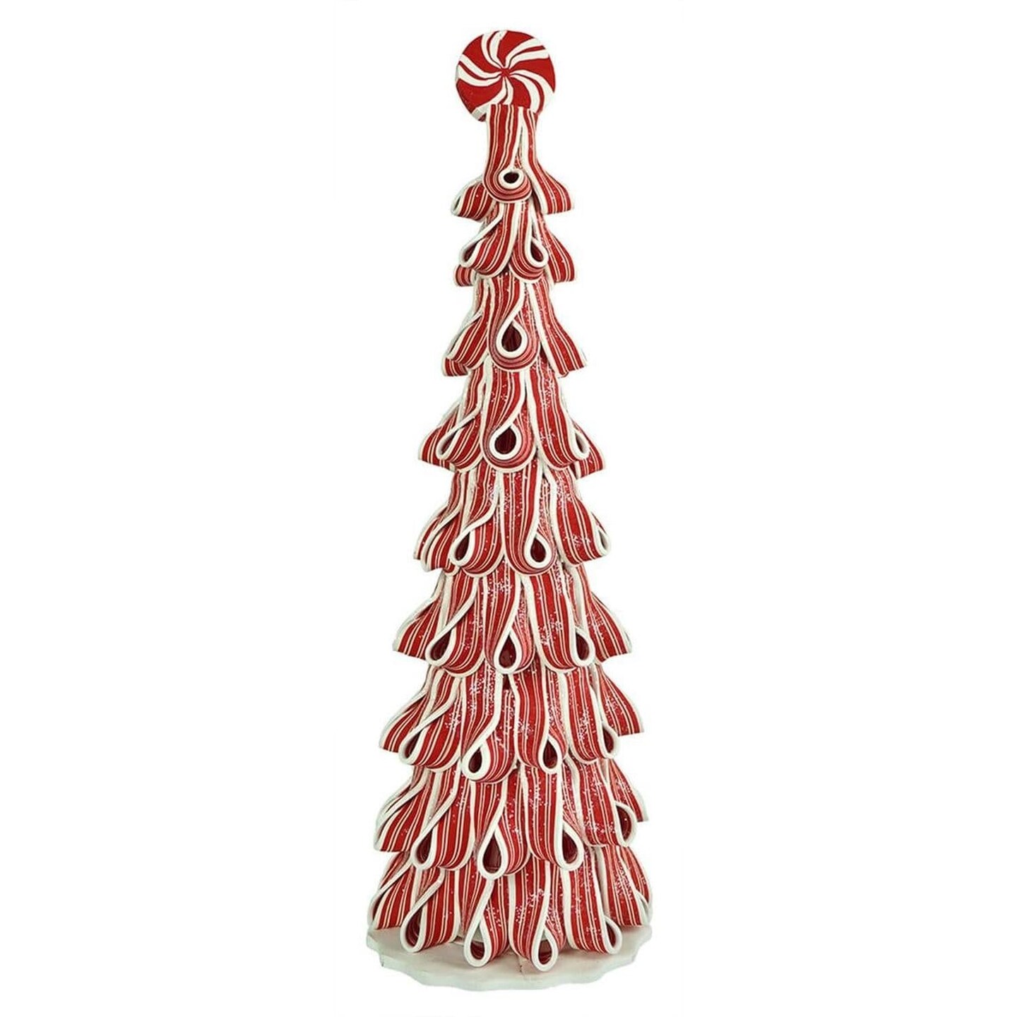 Lighted Tall Peppermint Ribbon Tree, Size: Large | Michaels