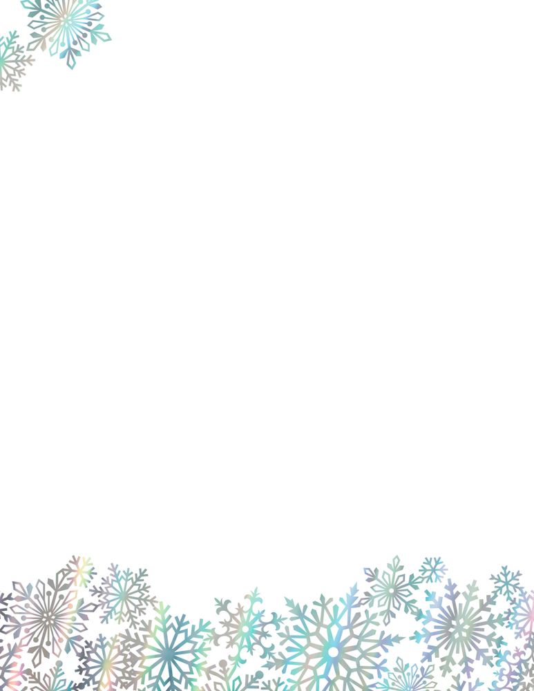 Great Papers! Rainbow Foil Snowflake Holiday Stationery Letterhead, 8.5 ...