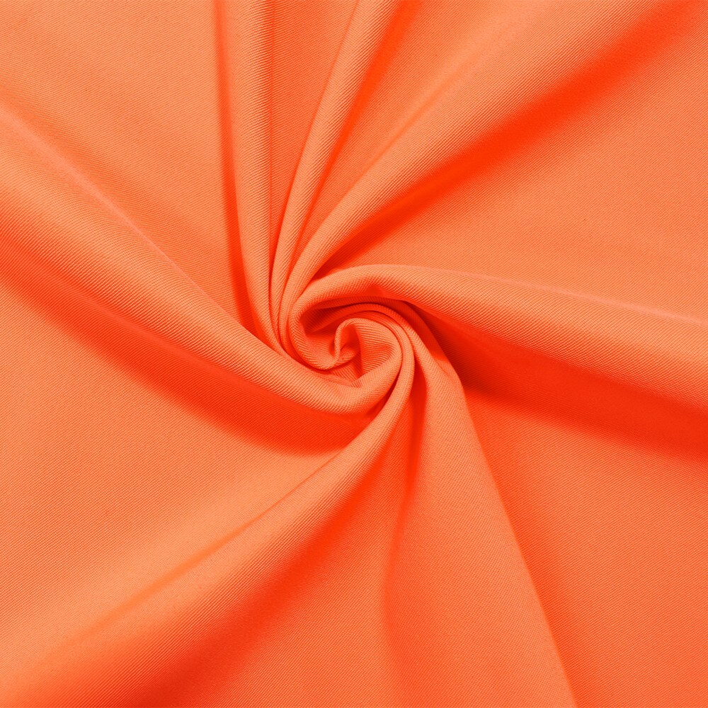 Neon Orange Poly Stretch Spandex Lamour Solid Satin Woven Fabric By the ...