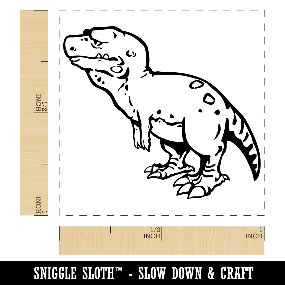 Sad Tyrannosaurus Rex Dinosaur Self-Inking Rubber Stamp Ink Stamper ...