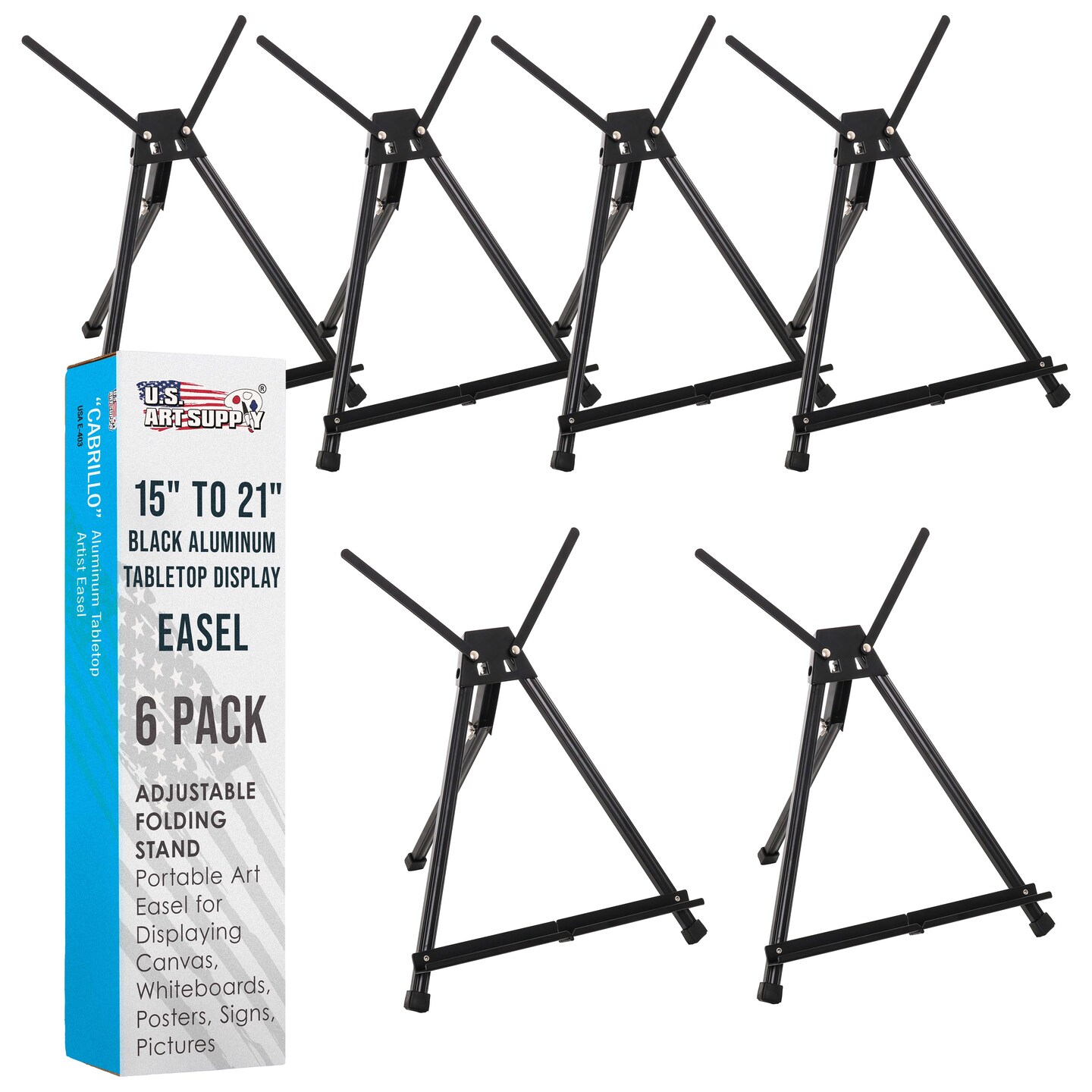 Tabletop Easel for Painting - 15" to 21" Adjustable Metal Painting ...