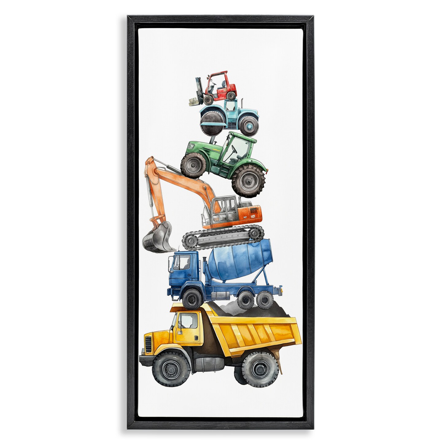 Stupell Industries Keep Moving Construction Stack Floating Frame ...