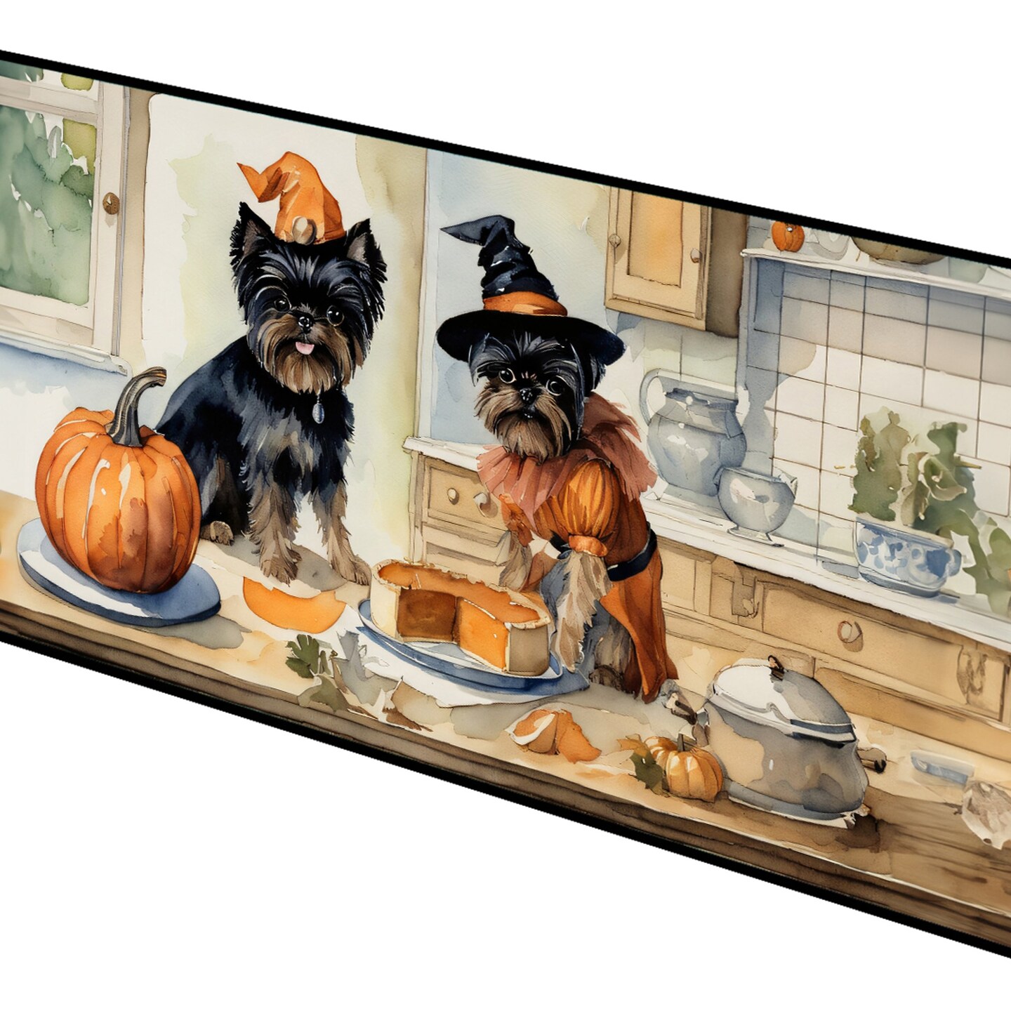 Edge Collections - 28" x 58" - Multicolor - Artistic Pumpkin Pie Mat ...