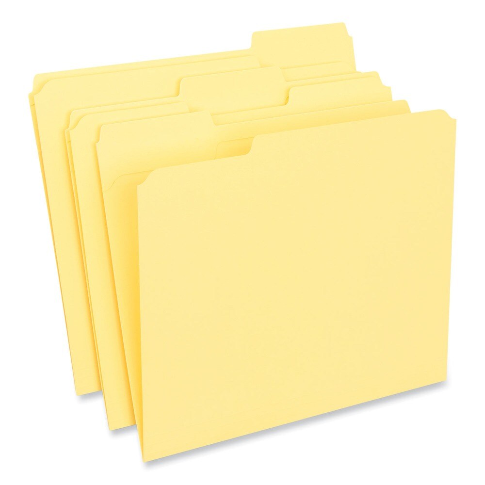 Universal Reinforced 1/3-Cut Assorted Top-Tab File Folders - Letter ...
