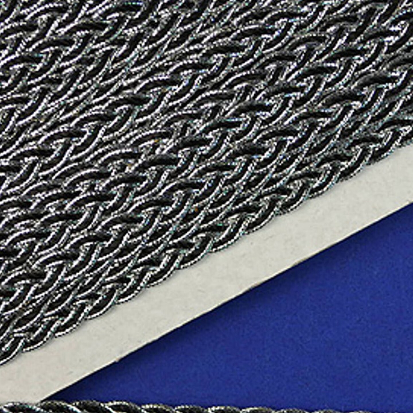3/8" x 15 Yards Black with Silver Trims 5 Packs Metallic Braid Trims ...