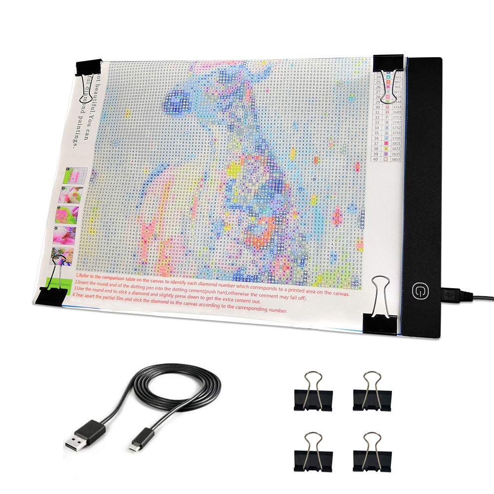 A4 LED Light Pad - Diamond Art Light Box Tracing Light Board with 3 ...