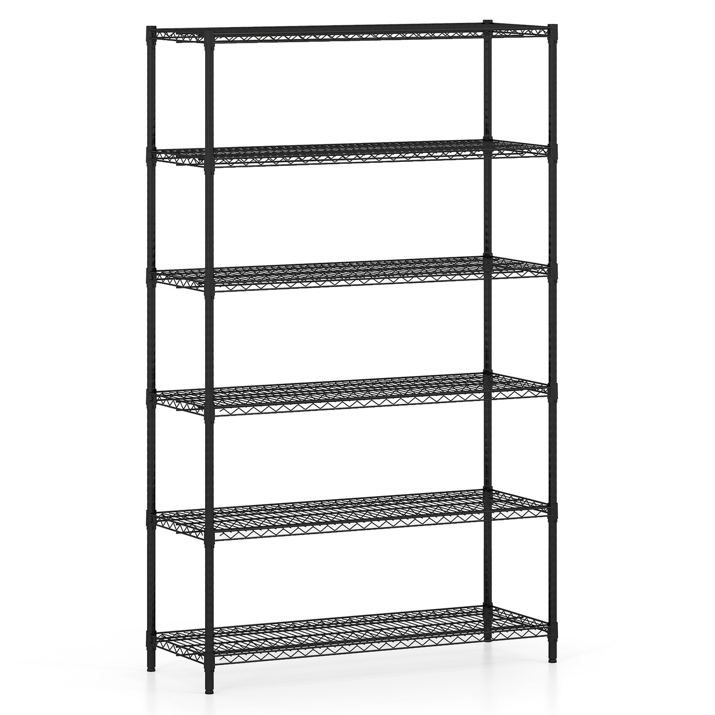 Adjustable 6-Tier Metal Wire Shelves Heavy Duty Storage Rack 4800 lbs ...